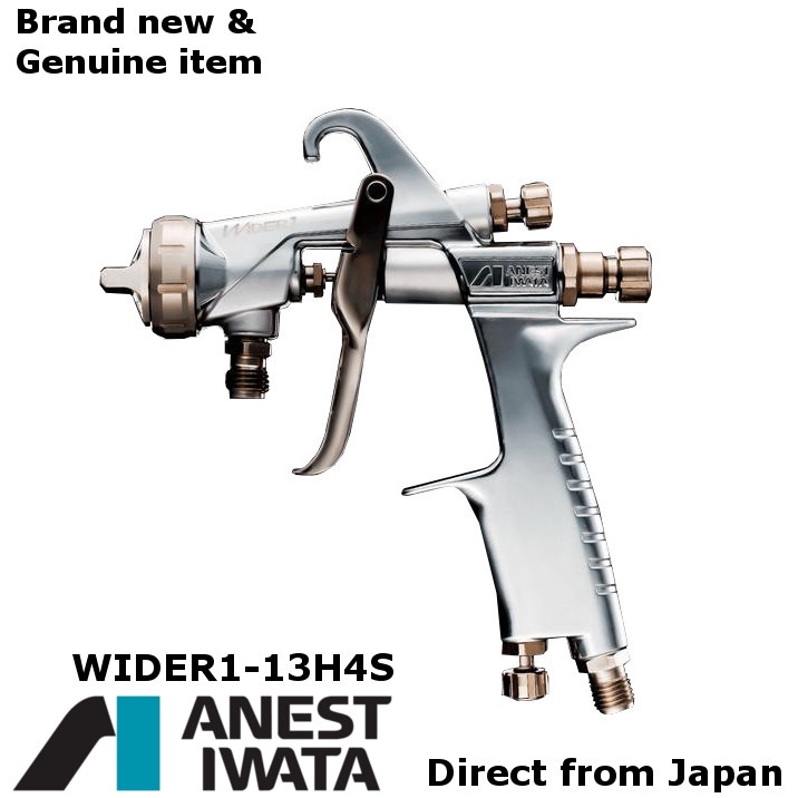 ORIGINAL ANEST IWATA WIDER1-13H4S 1.3mm without cup Suction feed spray gun For Automotive Wood ...