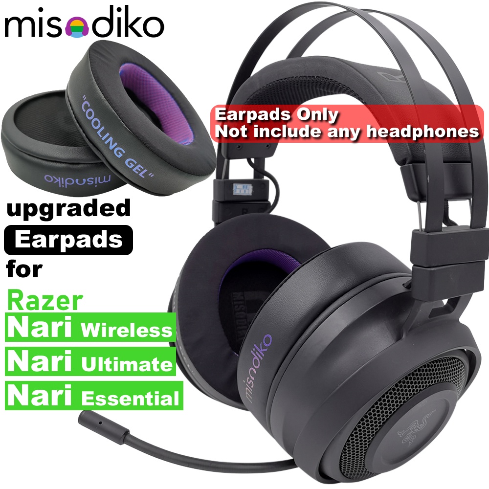 misodiko Upgraded Ear Pads Cushions Replacement for Razer Nari Wireless ...