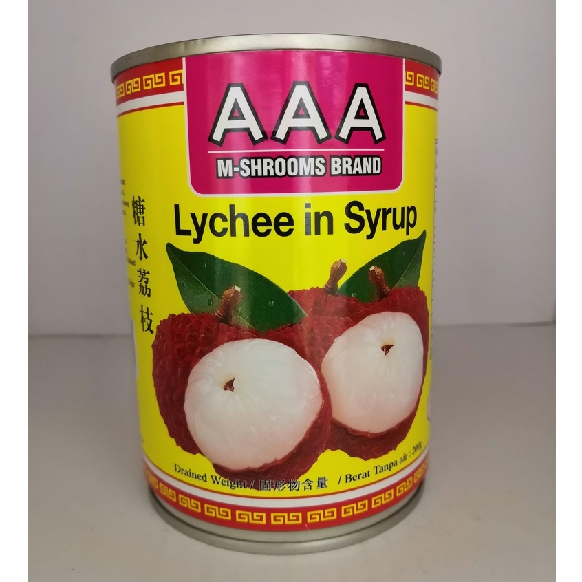M-SHROOMS BRAND AAA LYCHEE IN SYRUP/ BUAH LAICI BERSIRAP/ 糖水荔枝 565g ...