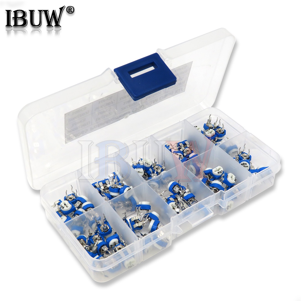 100PCS/Box RM065 Potentiometer Adjustable Resistor Kit 500 - 1M Ohm ...