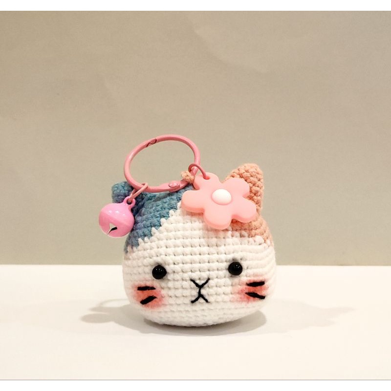 100% DIY Crochet Cat keychain | Shopee Malaysia