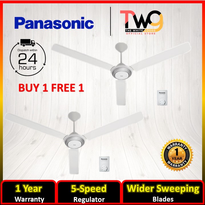 (Buy 1 Free 1) Panasonic REGULATOR 3 BLADES 60" CEILING FAN F-M15BW ...