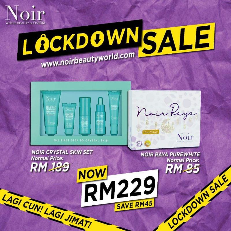 🔥LOCKDOWN SALE🔥 NOIR SKINCARE CRYSTAL SET + PURE WHITE 10S' | Shopee ...
