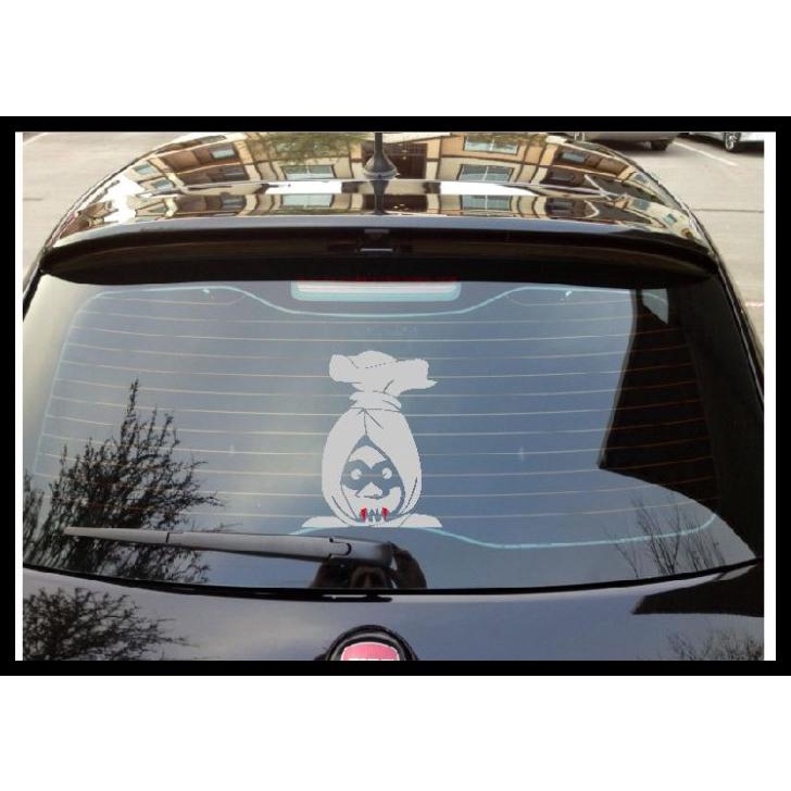 Car WIPER STICKER Head Funny POCONG Uniform PRANK CUTTING Glass STICKER ...