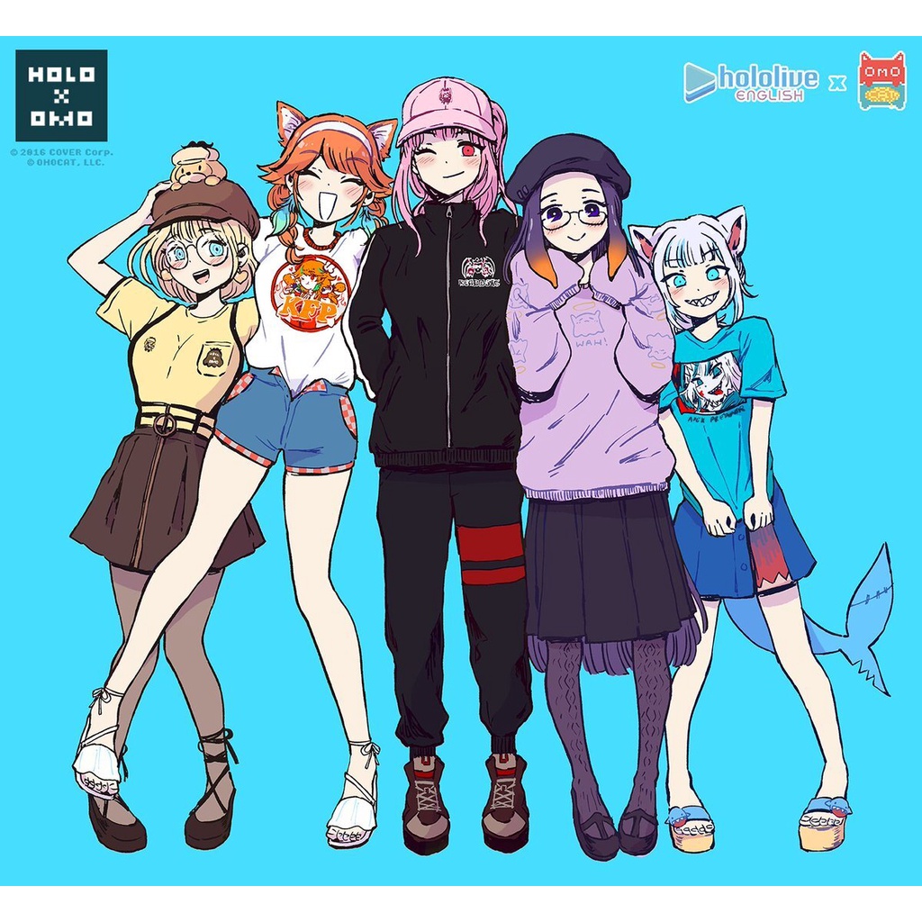Hololive English & OMOCAT Collaboration Clothes Hoodie Jacket HoloMyth ...