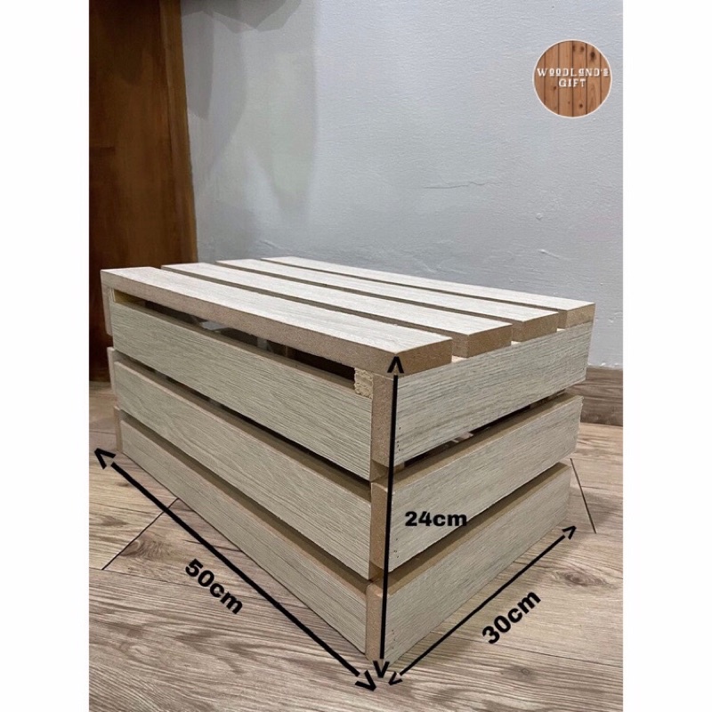KP Wooden Storage Box Wood Box Wooden Box Decoration Box Crates Kotak ...
