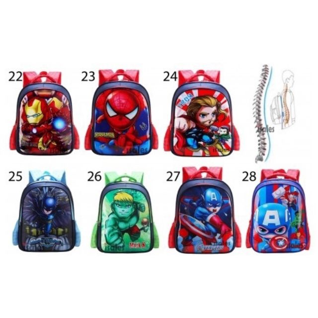 Superhero Kids School Backpacks beg sekolah | Shopee Malaysia