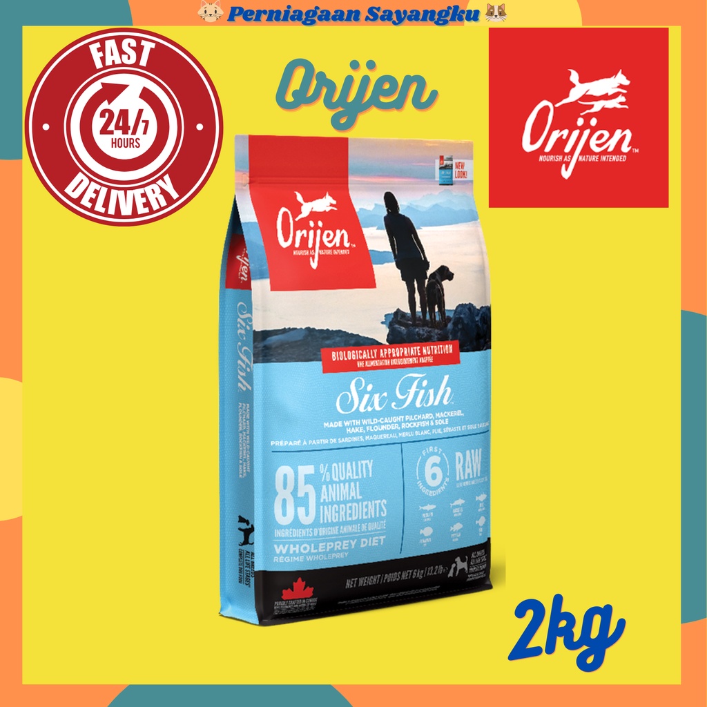 ORIJEN Grain Free Six Fish / Original / Puppy 2kg/Small Breed 2kg Pet Food Pet Supplies Dog Food ...