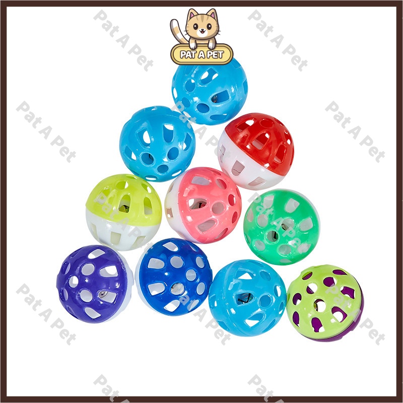 Mainan Kucing Bola Kucing Cat Colorful Fun Bell Ball Interactive Toy ...