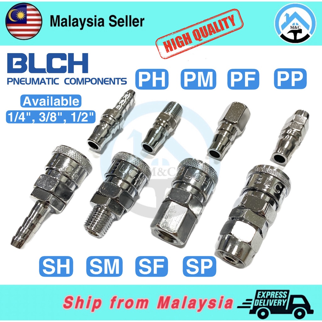 [BLCH] Pneumatic Air Coupler for Air Compressor 20,30,40 Series Socket and Plug, Quick connect ...