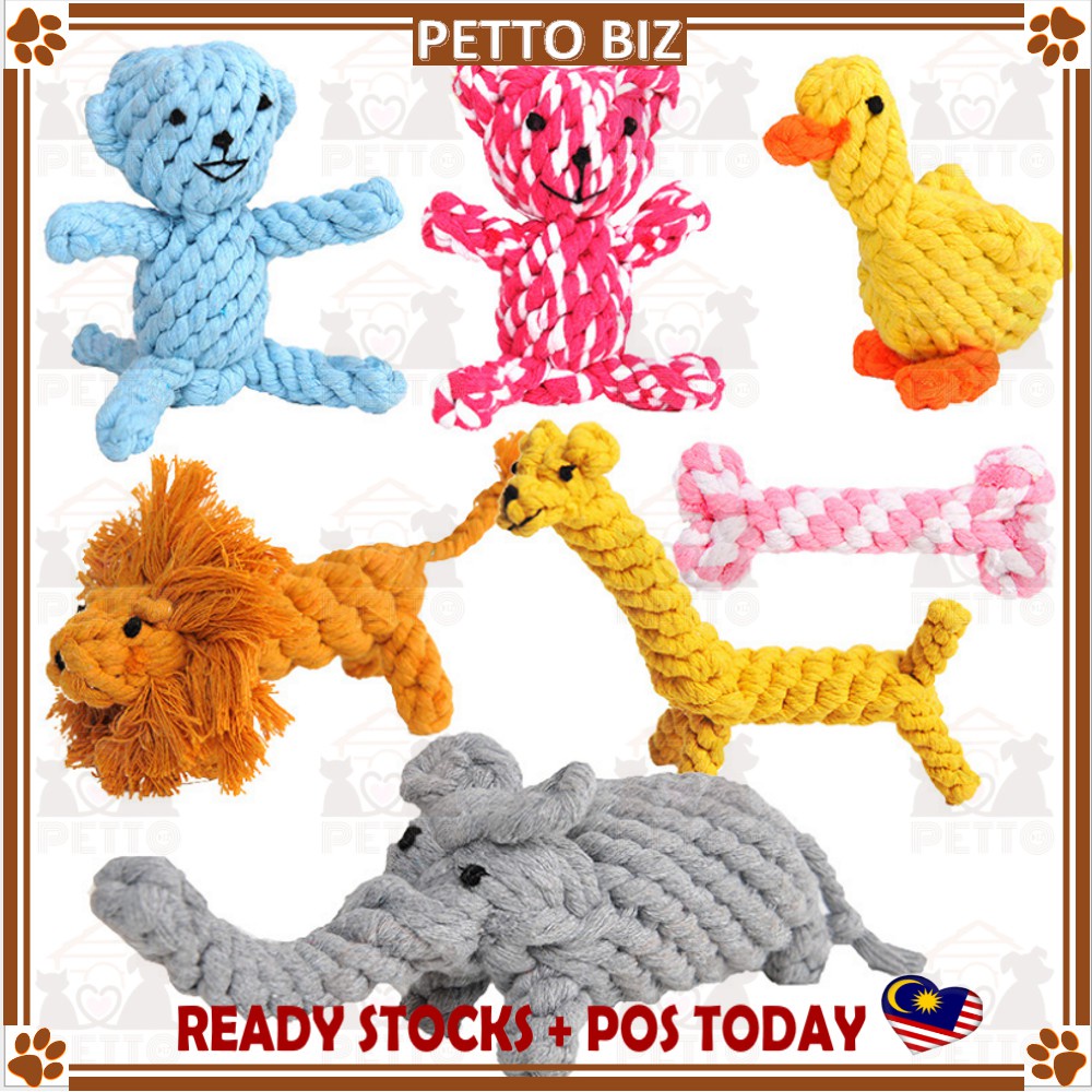 Animal Cotton Rope Toy Cotton Rope Woven Animal Toys Dog Teeth Bite ...