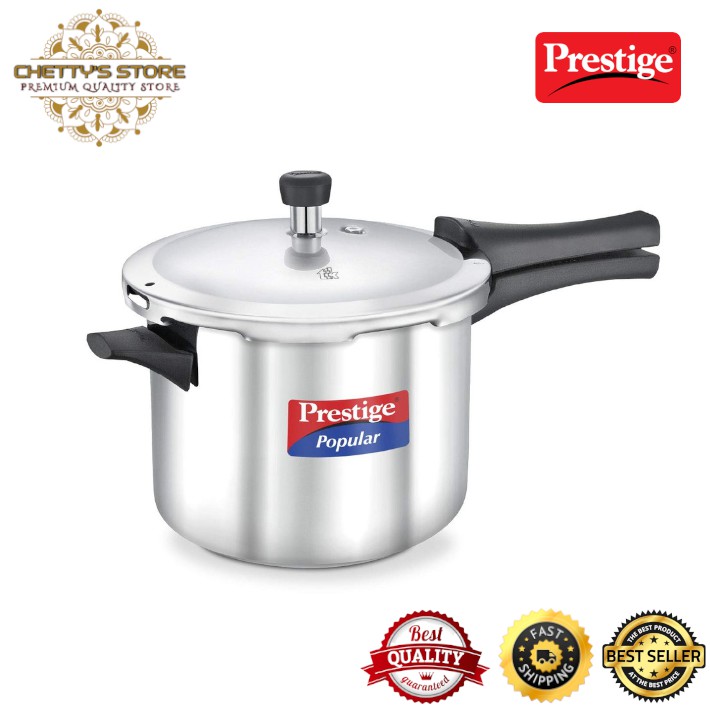 PRESTIGE Popular Aluminium Induction/Gas Pressure Cooker (2L, 3L, 4L ...