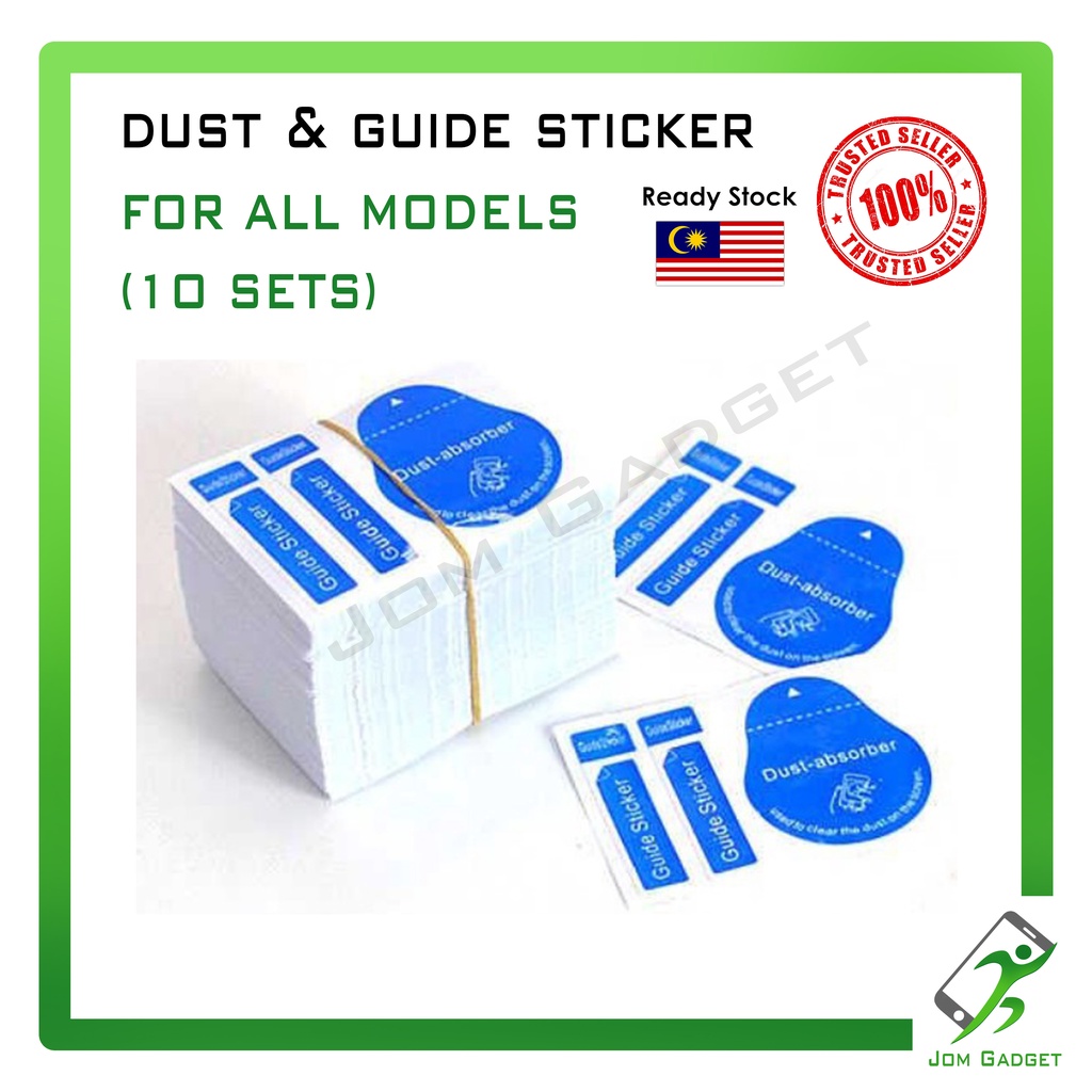 【Ready Stock】10PCS Dust & Guide Sticker for All Mobile Phone Tablet PC ...