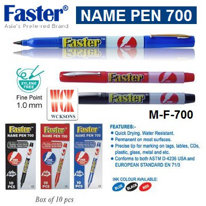 FASTER NAME PEN 700 ( 0.5-1.2MM ) | Shopee Malaysia