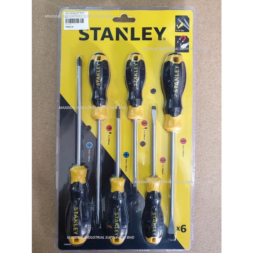 Original STANLEY STMT66672 6pcs Cushion Grip Screwdriver Set | Shopee ...