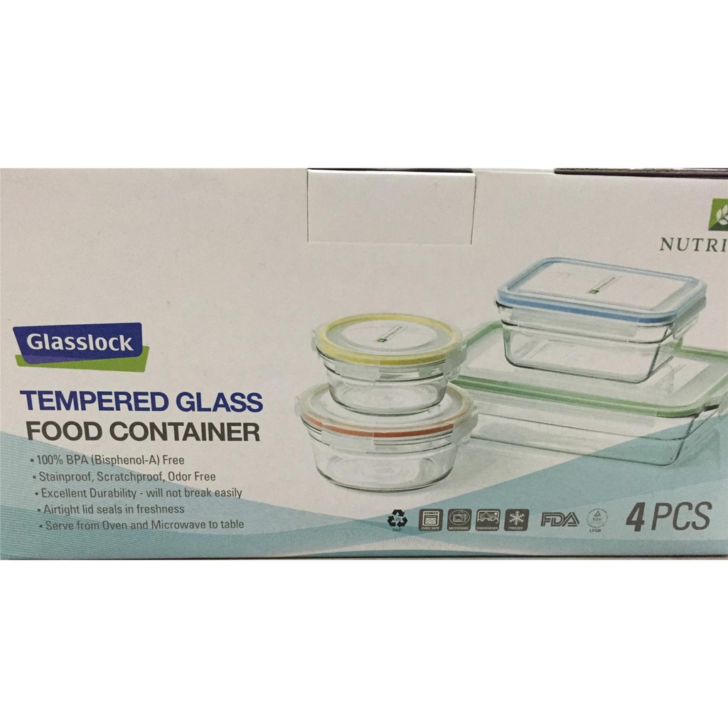 Made in korea Glasslock tempered glass food container | Shopee Malaysia