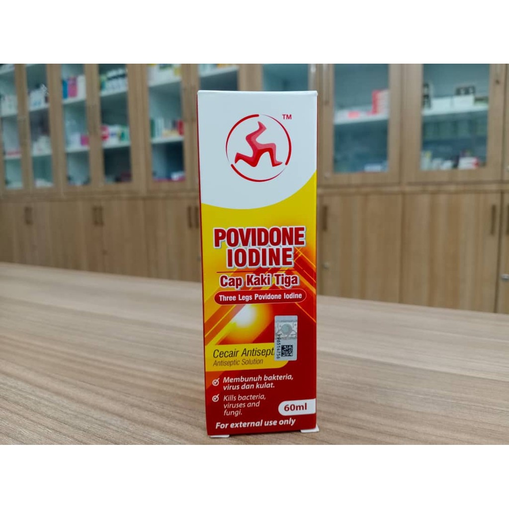 UBAT KUNING CAP KAKI TIGA POVIDONE IODINE 60ML / UBAT KUNING 60ML ...