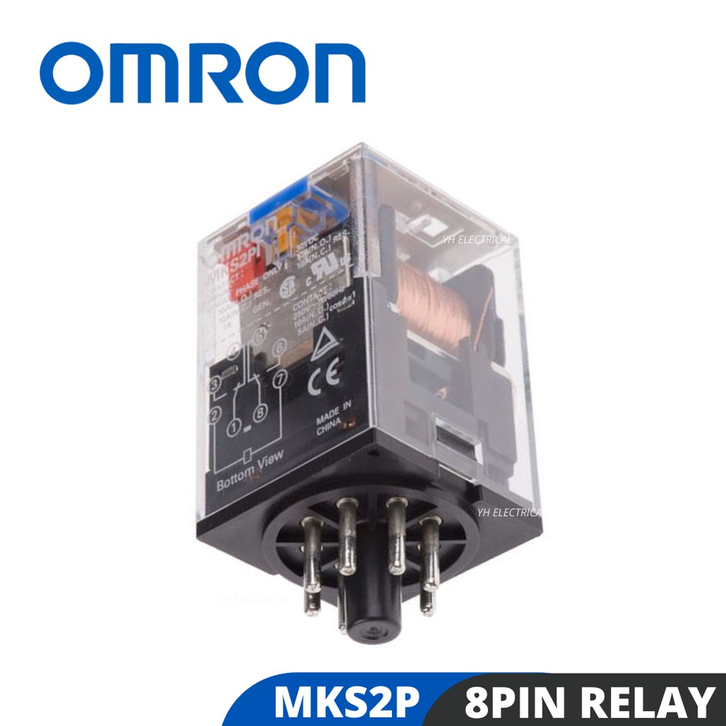 Omron MKS2P 8 Pin Power Relays AC240V AC110V AC24V DC24V DC12V | Shopee ...