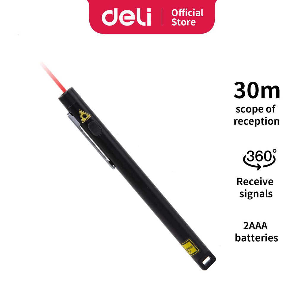 Deli Office Machine Laser Pointer Pen Sensitive Button Red Light [Per ...