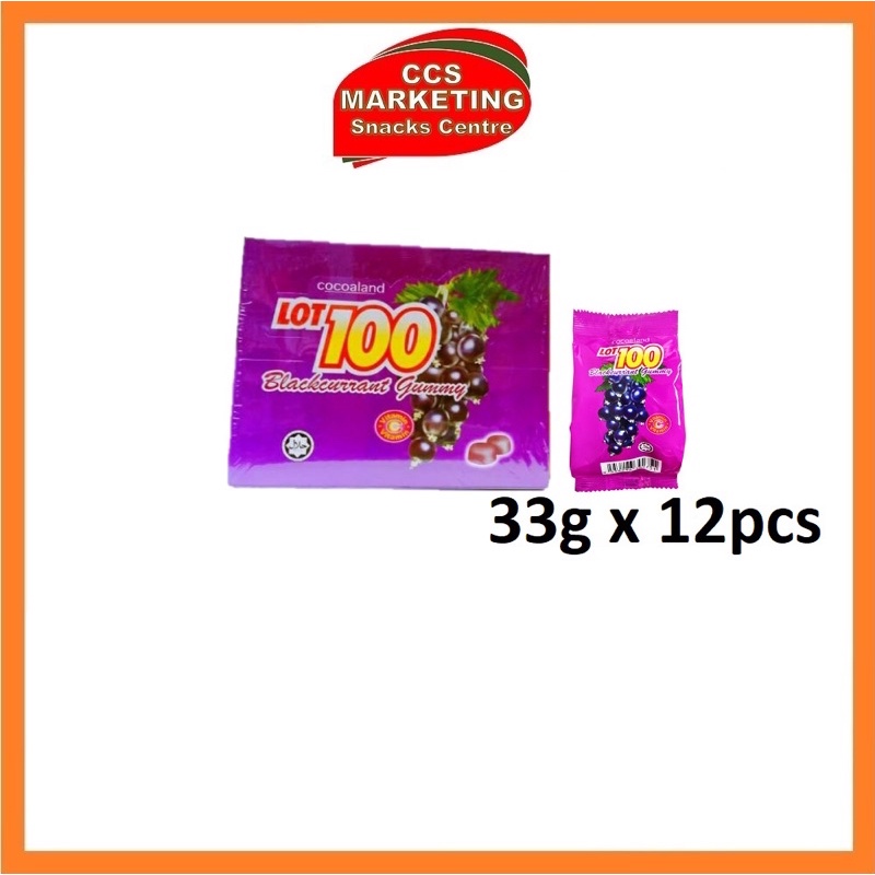 CCS Cocoaland Lot 100 Gummy Chewy Candy Mango / Blackcurrant ( 33g x 12pcs ) | Shopee Malaysia