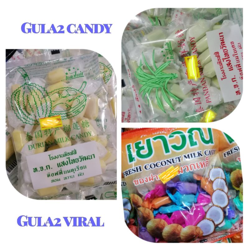 gula2 candy/gula2 pandan/gula2 durian/gula2 kelapa | Shopee Malaysia