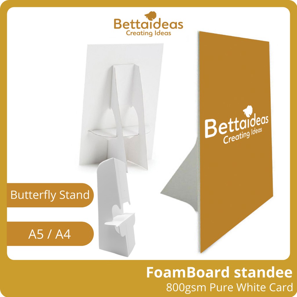 BETTAIDEAS Foam Board / PVC Board Table Standee Butterfly Stand ...