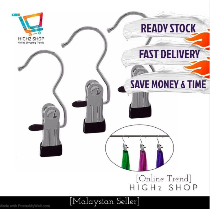 🔥Ready Stock🔥 Klip Cangkuk Pakaian / Casa Hook Clip 4 IN 1 | Shopee ...