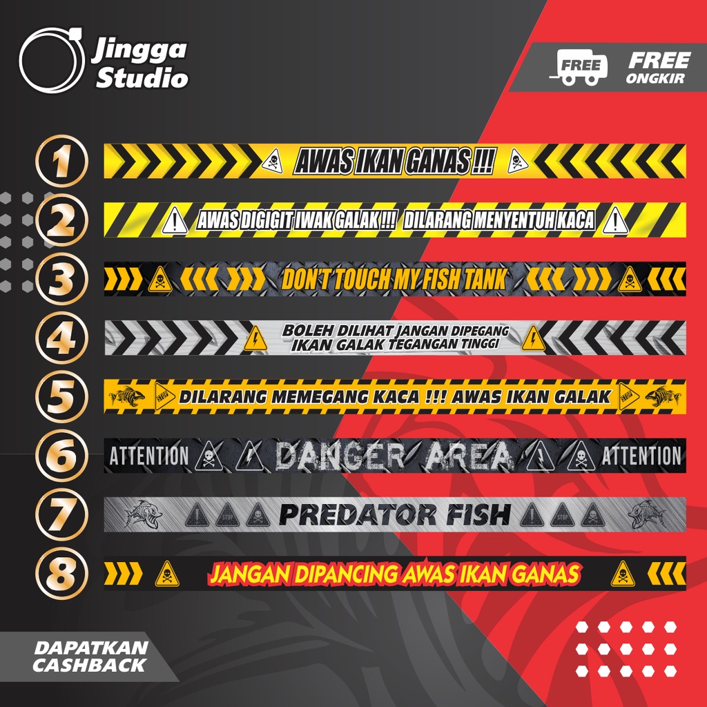 Sticker List of Malignant Fish Aquariums 1 | Shopee Malaysia