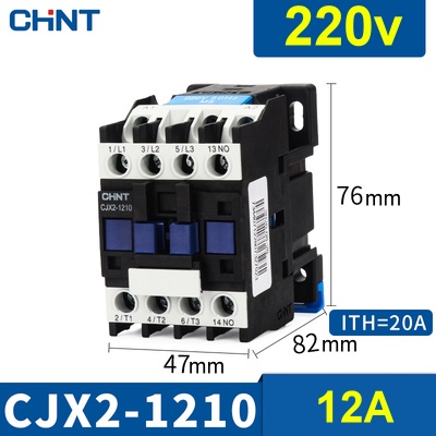 AC Contactor CJX2-1210 交流接触器 3 Phase AC220V 50Hz/M5 Coil 12A/lth 20A | Shopee Malaysia