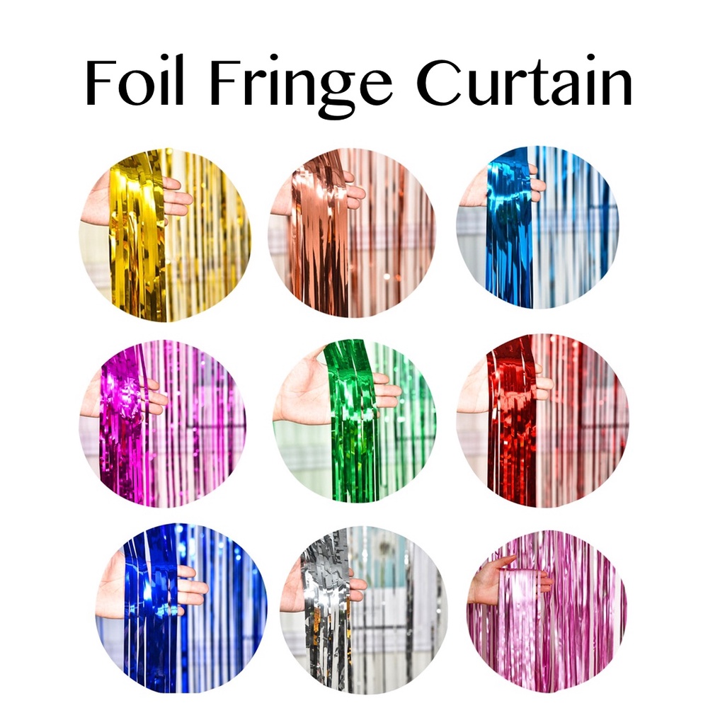 [1m*2m] Self Adhesive Foil Fringe Curtain | Glitter Foil Fringe Curtain ...