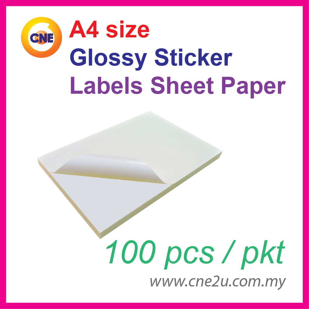 Sticker Fasson Mirrorkote Glossy Sticker 100pcs A4 Label A3 Sticker ...