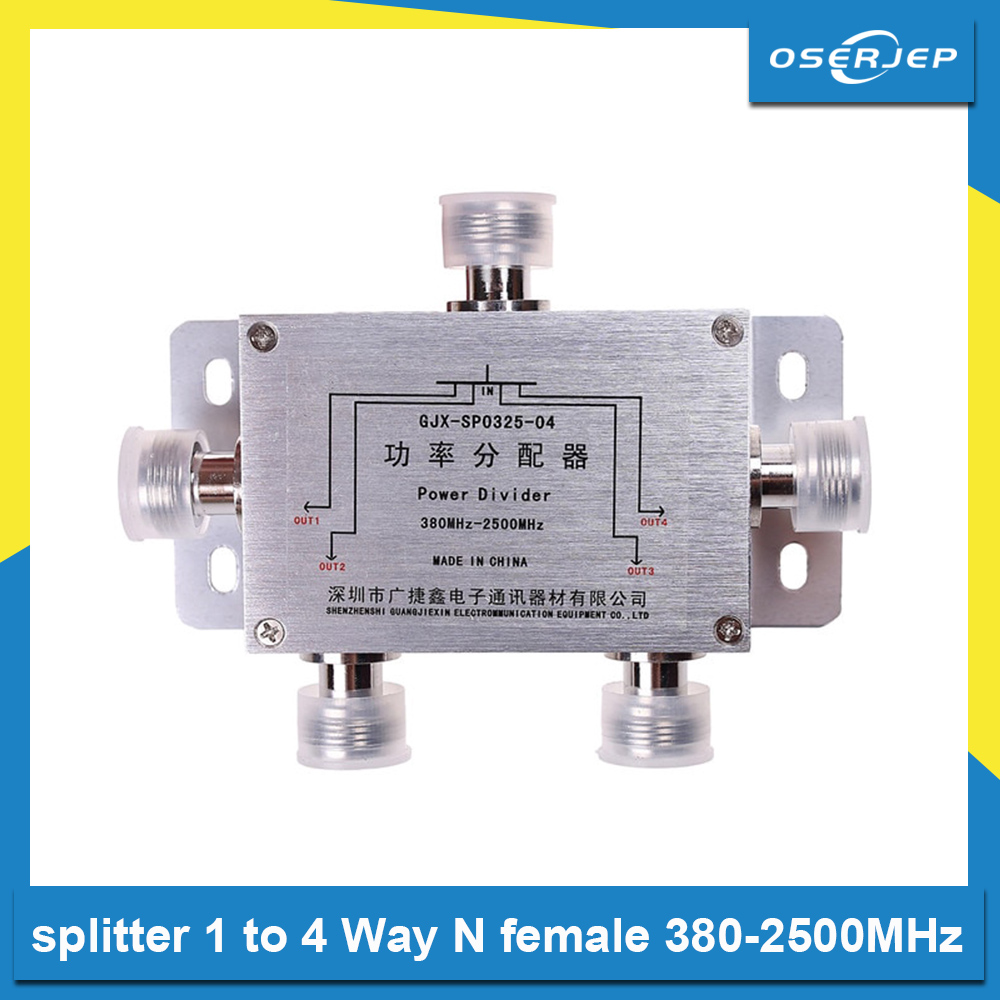 4-way gsm splitter power divider splitter 1 to 4 Way N female 380 ...