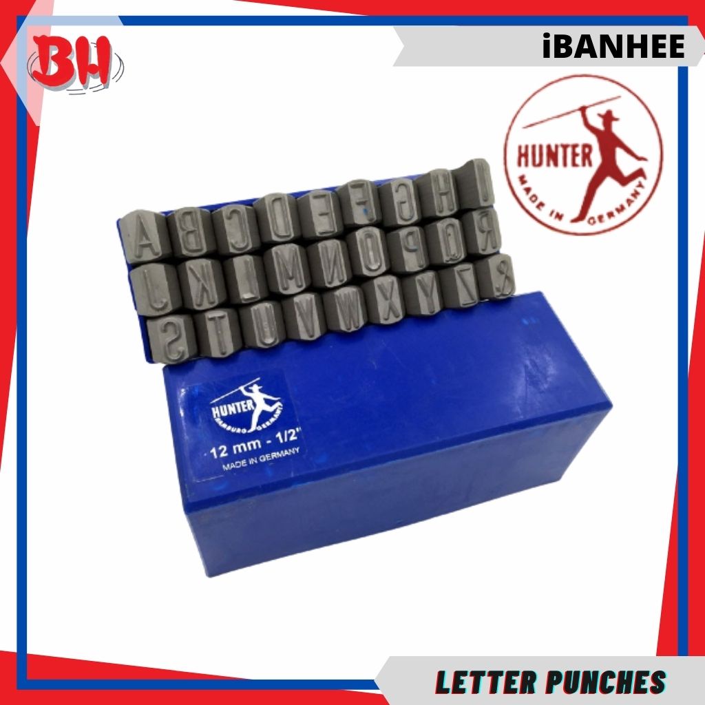 [iBANHEE] HUNTER A-Z ALPHABET PUNCH SET (MADE IN GERMANY)(3 - 12MM ...