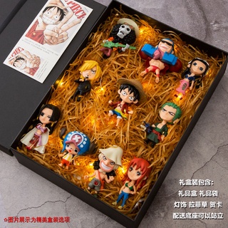Full Set 12pcs One Piece Hand-made Figure Luffy Ornaments Model Anime ...