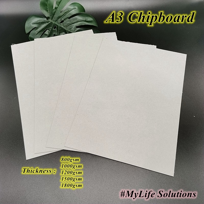 5 Pcs of A3 Grey Chipboard Laminated Paper Board Hardcover board DIY ...