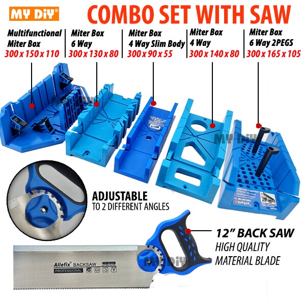 MYDIYHOMEDEPOT - Multifunctional Miter Box Cutting Edge / Angle Degree ...