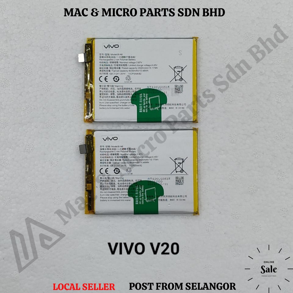 MG BRAND V20 BATTERY MODEL B-N8 (4000mAh) | Shopee Malaysia