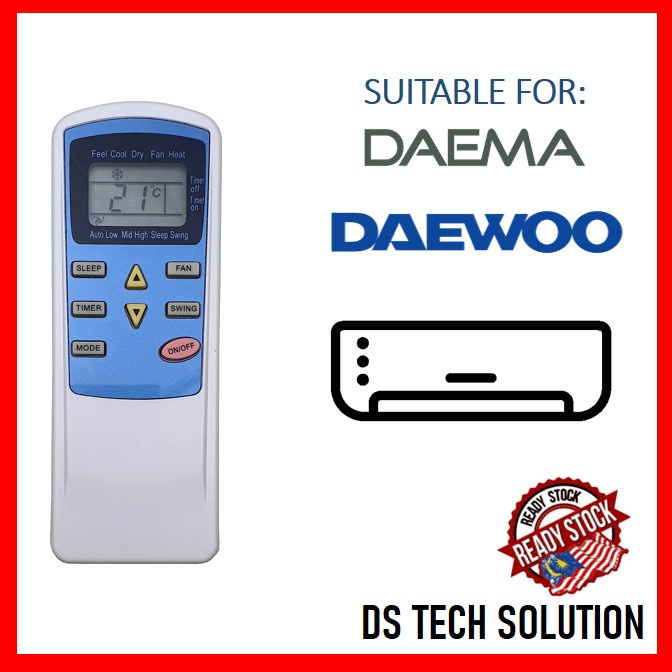 DAEMA DAEWOO AIRCOND REMOTE CONTROL[M'SIA STOCK]AIRCOND AIR CONDITIONER ...