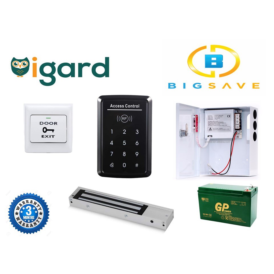 DA3000 STANDALONE DOOR ACCESS PACKAGE WITH POWER SUPPLY 12V 5A | Shopee ...