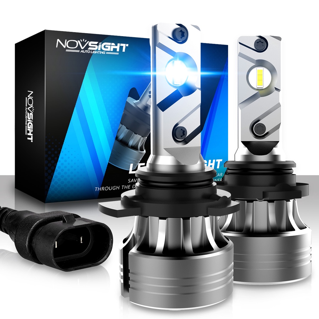Novsight N55 9012 Ready Stock Car LED Headlight 20000LM 70W 6500K H11 H4 H7 Car Light Bulb Plug ...
