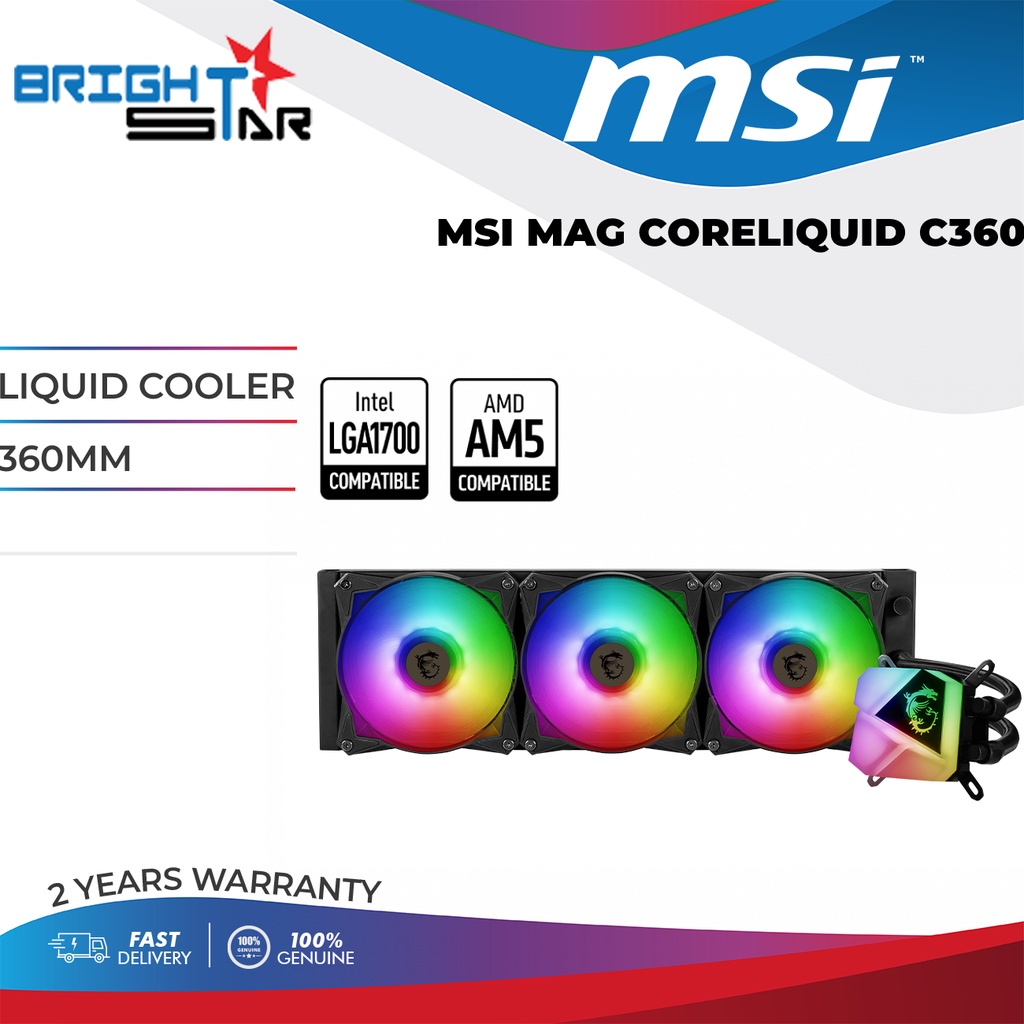 LIQUID COOLER / MSI MAG CORELIQUID C360 / 360MM / 2Y WARRANTY ...