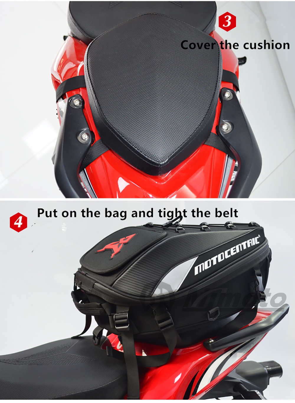 Waterproof Motorcycle Tail Bag Multifunction Motorcycle Back Seat Rear ...