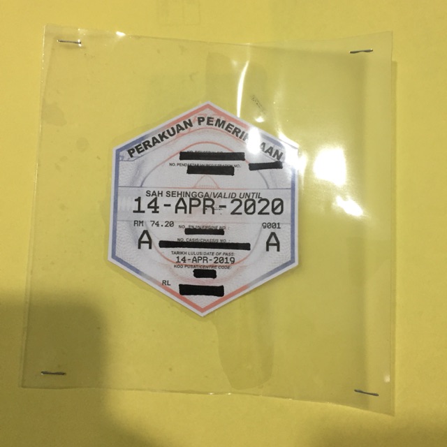 Puspakom Transparency Windscreen Sticker for ehailing Grab Mycar Mula ...