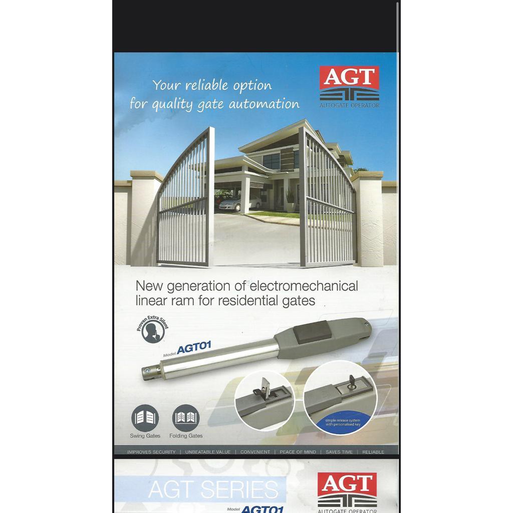 AGT - Autogate With Release Key Full Set With Installation Swing ...