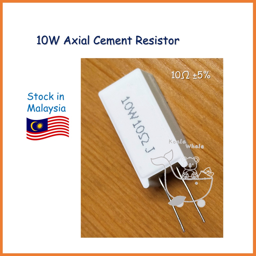 10W 10R 10 ohm Radial Cement Resistor Vertical Perintang Kapur | Shopee Malaysia