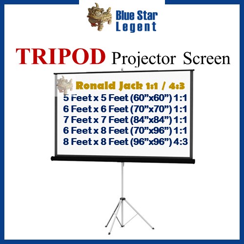 Direct Factory Portable Projector Tripod Screen 5x5 6x6 7x7 8x6 8x8 ...