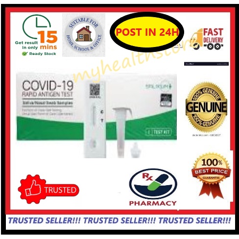 [EXP:04/25] Salixium Saliva + Nasal Swab Rapid Antigen Self Test Kit ...