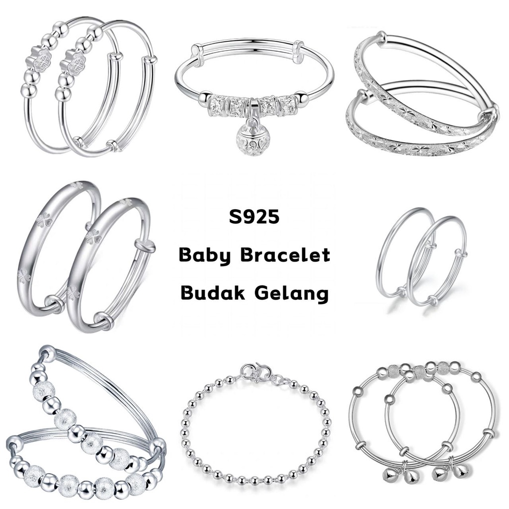 S925 Bangle Baby - Gelang Tangan Budak Kids Bracelet Silver Jewelry Bracelets & Charms Gelang ...