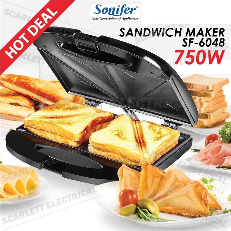 SONIFER SF-6048 Electric Sandwich Maker Toaster Grill Non Stick ...