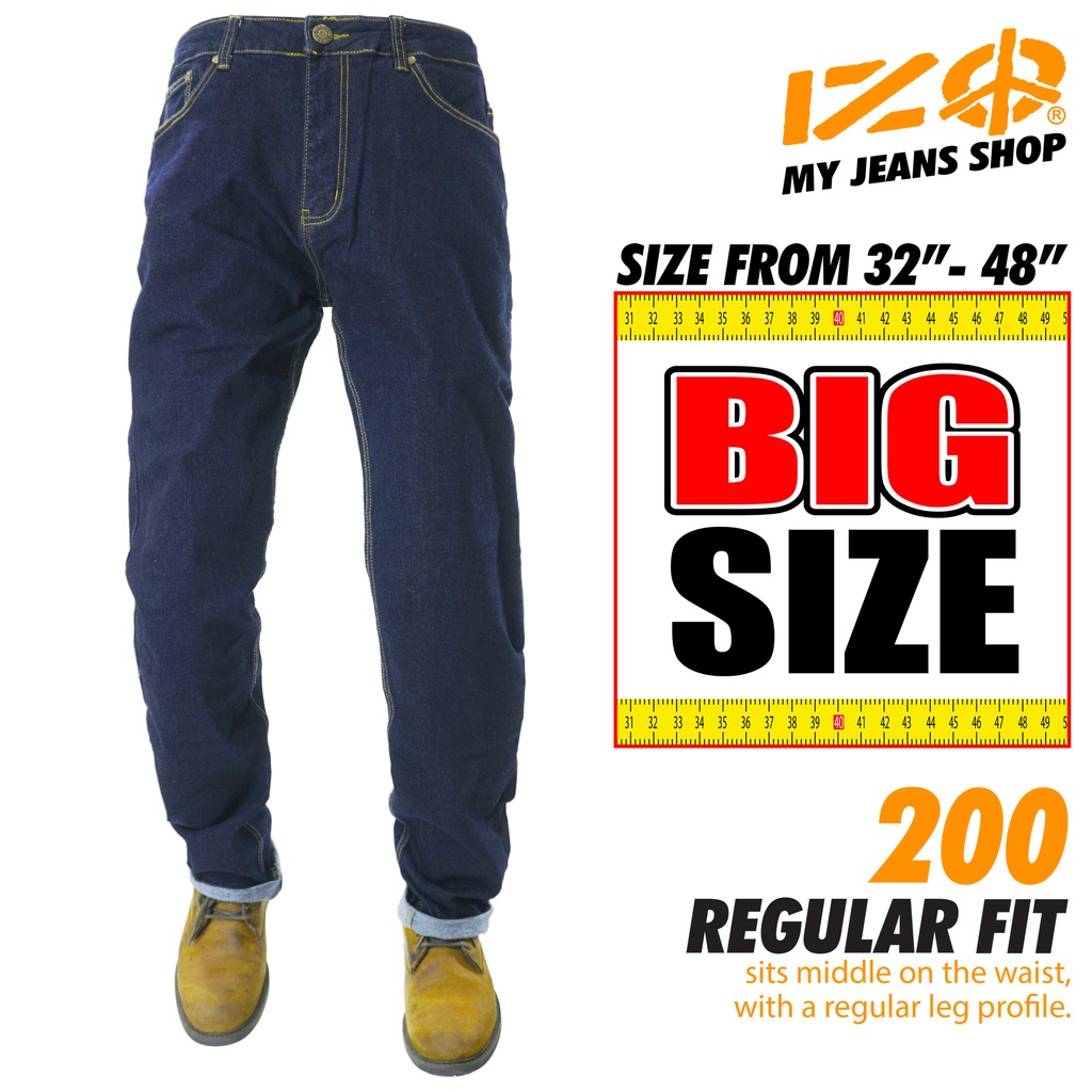 𝐈𝐙𝐎 Original Men Regular Fit Stretchable Jeans Dark Blue Color/ BIG ...